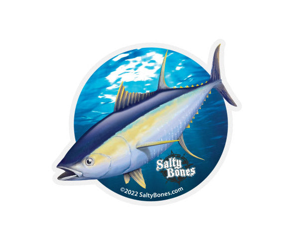 Yellowfin Tuna Tumbler Decal – Salty Bones