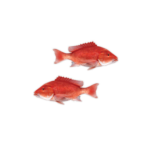 Red Snapper Mini Profile Fish Decals – Salty Bones