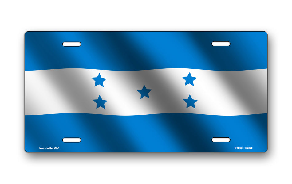 Flag of Honduras License Plate – Salty Bones
