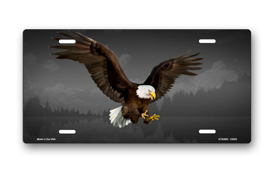 Bald Eagle on Gray License Plate – Salty Bones