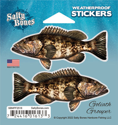 Goliath Grouper Mini Profile Fish Decals – Salty Bones